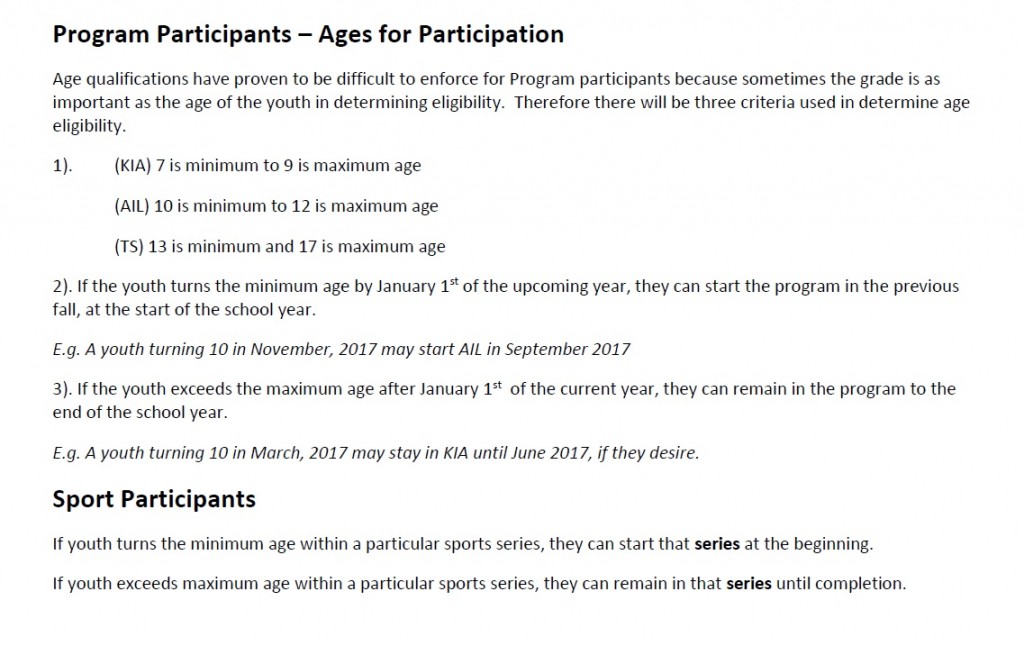 Age Policy | Family Support